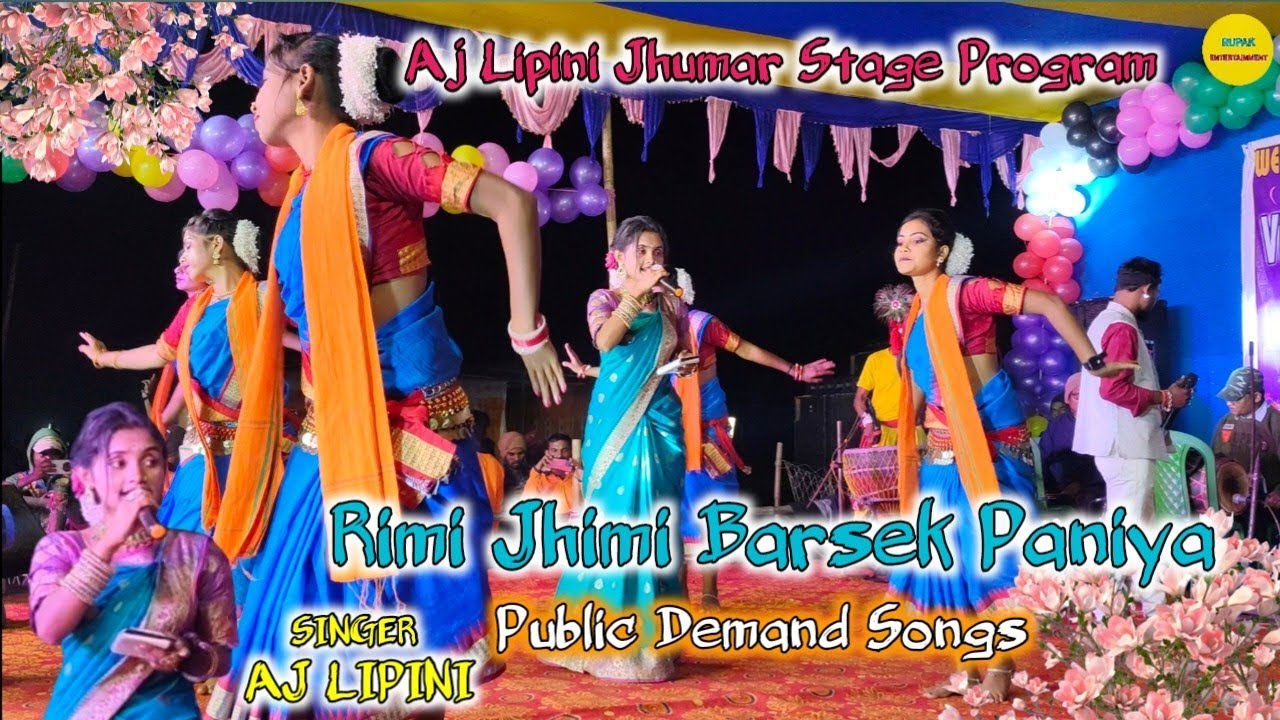 Rimi Jhimi Barsek Paniya || Aj Lipini Jhumar Stage Program || rimi ...