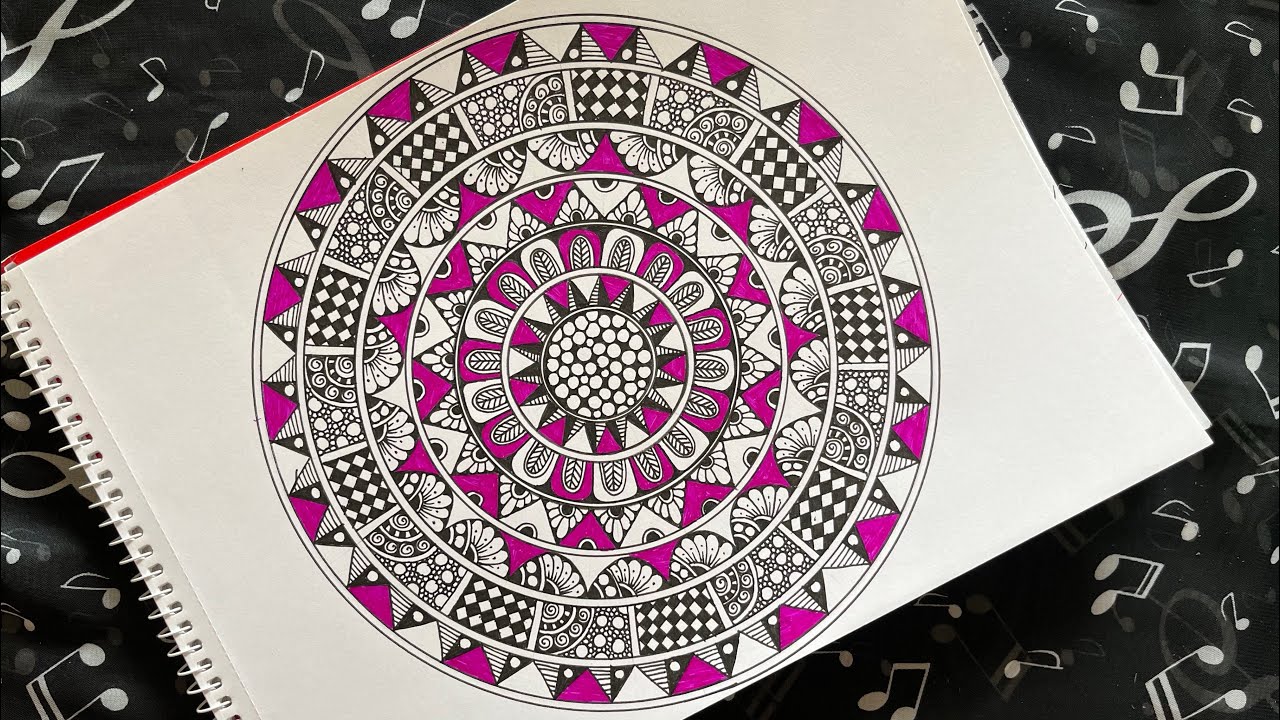 Big Mandala With Color || Full Page Mandala || Big Circle Mandala ...