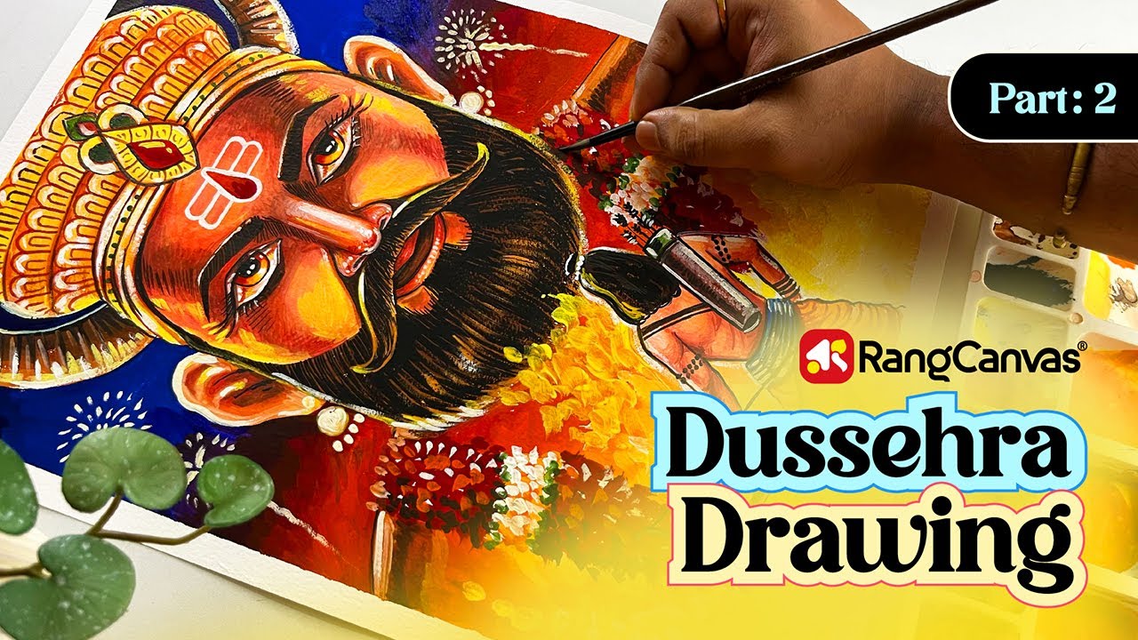 Dussehra drawing | Dussehra Special Ravan Vadh drawing | Part:2 # ...
