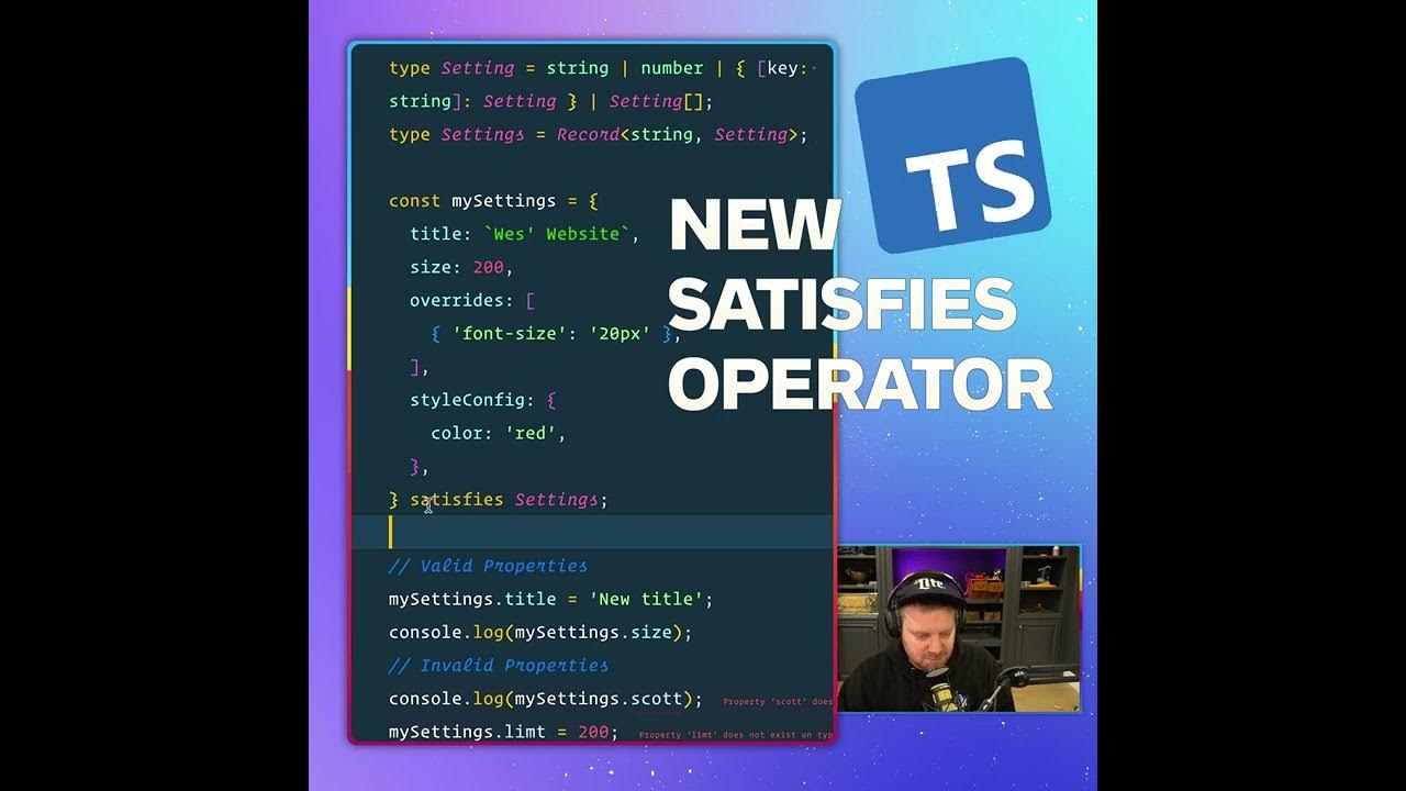 🔥 Here's what the new TypeScript 4.9 `Satisfies` Operator is for - YouTube