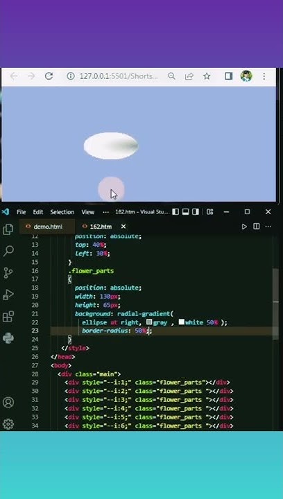 Flower creating in 60s using html & css #html #css #purcss #cssproject #vipcoading2022 #flower ...
