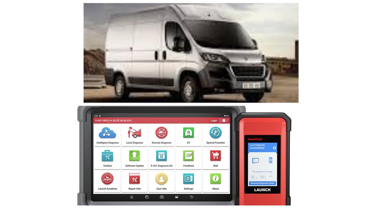 DIAGNOSTIC PEUGEOT BOXER EURO6 LAUNCH X431 PRO3S+ ELITE SMARTLINK OBD2 ...