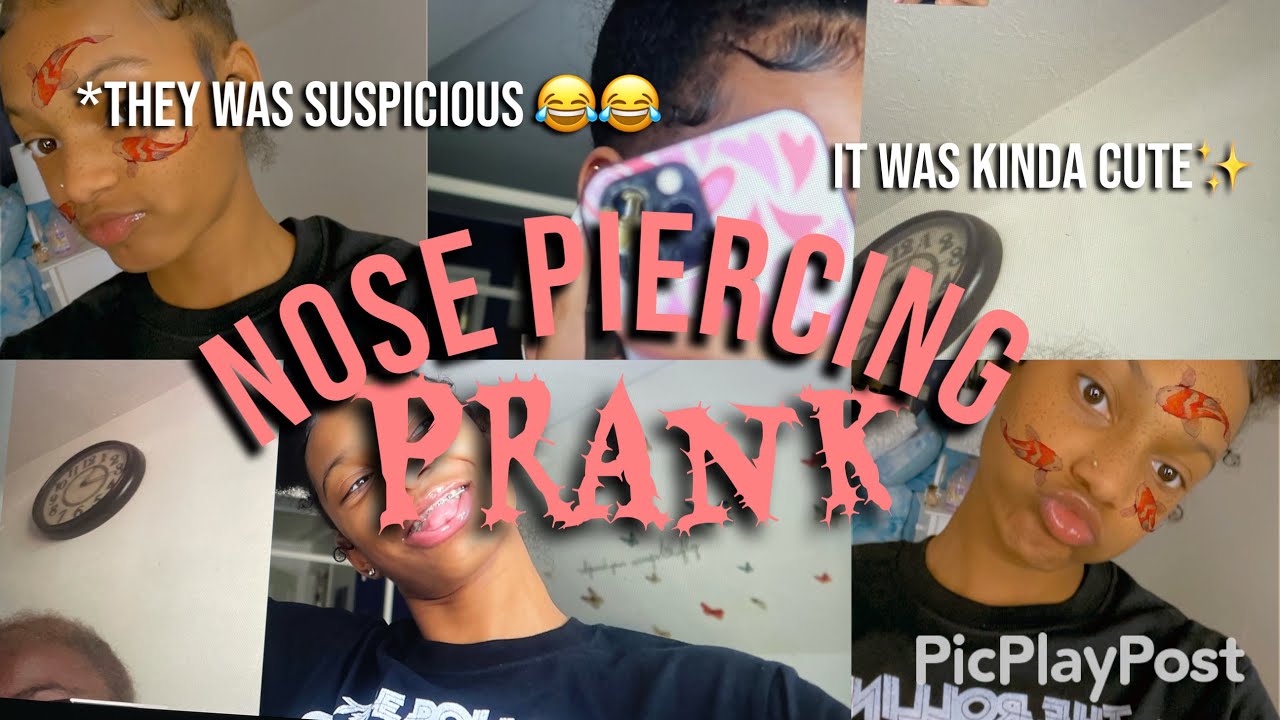 I got a nose piercing prank!! ( on my cousins and best friend) - YouTube