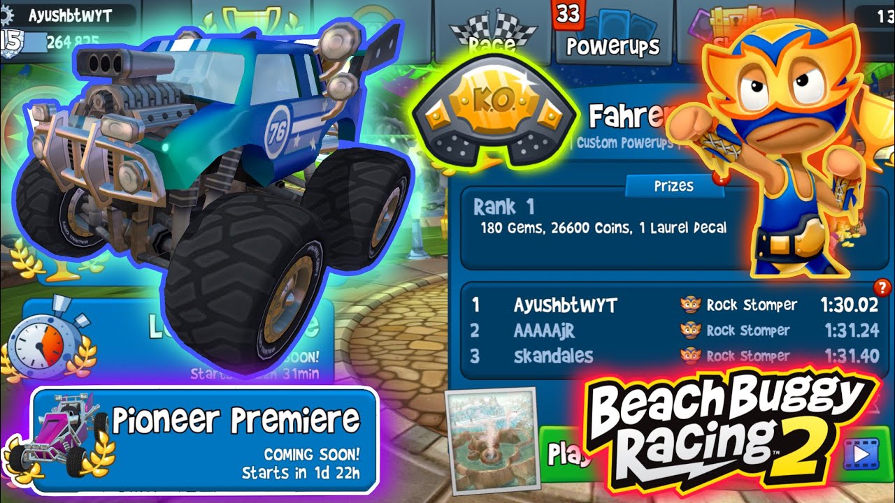 Fahren fight 🥊| Rock Stomper + El Zipo | Beach Buggy Racing 2 🏖🏁 | BB ...