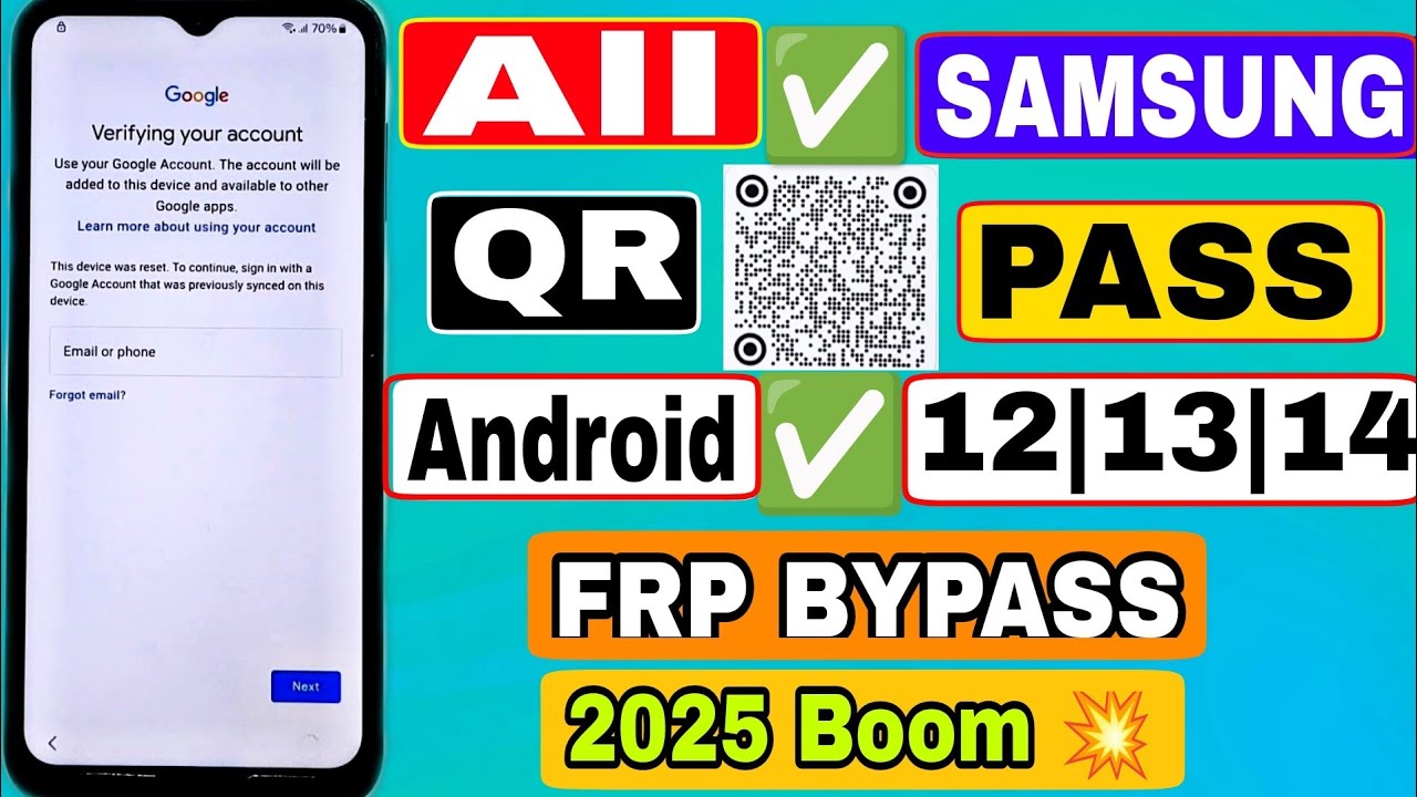 QR Pass Method - All Samsung Galaxy FRP Bypass Without Pc 2025 Android ...