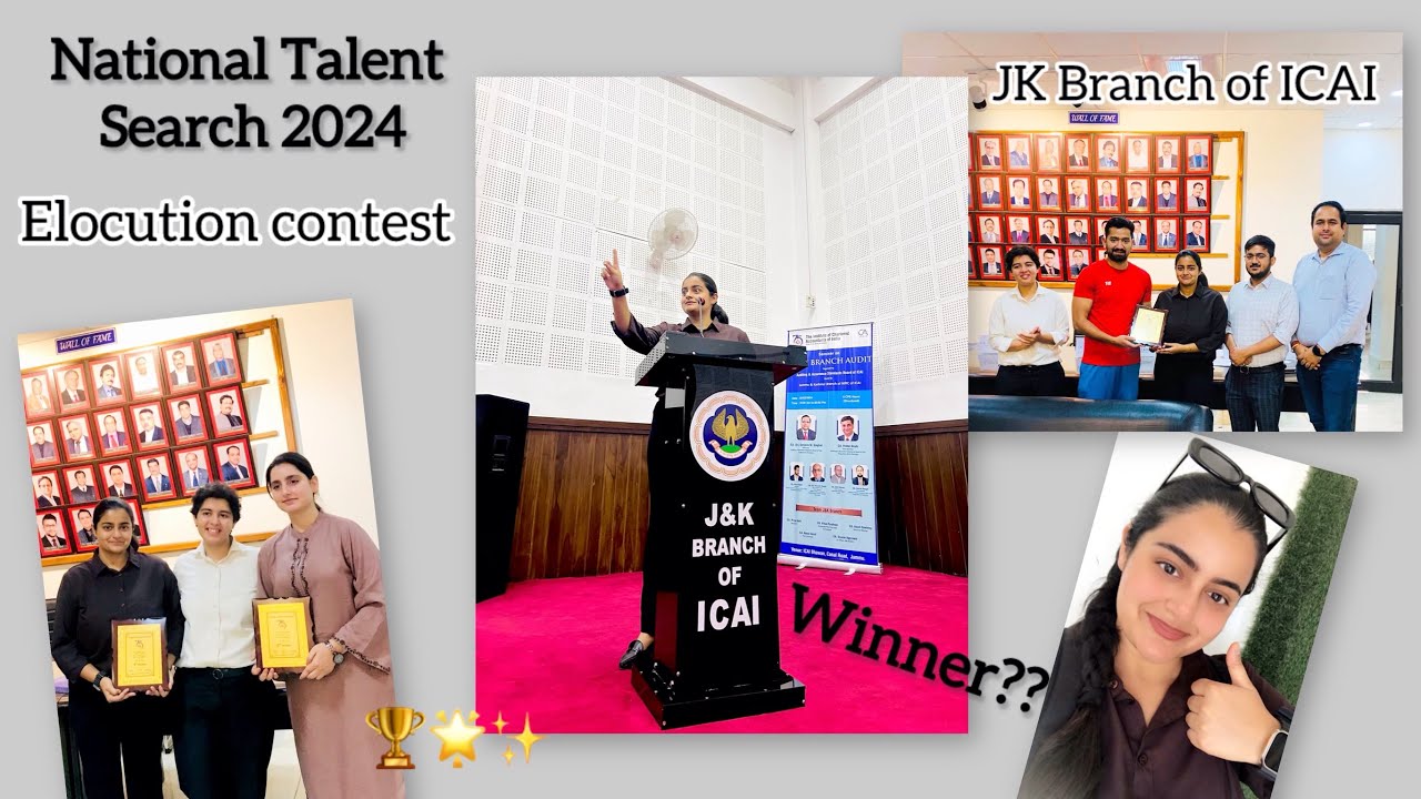 Vlog: CA National Talent Search 2024 | Elocution Competition ICAI ...