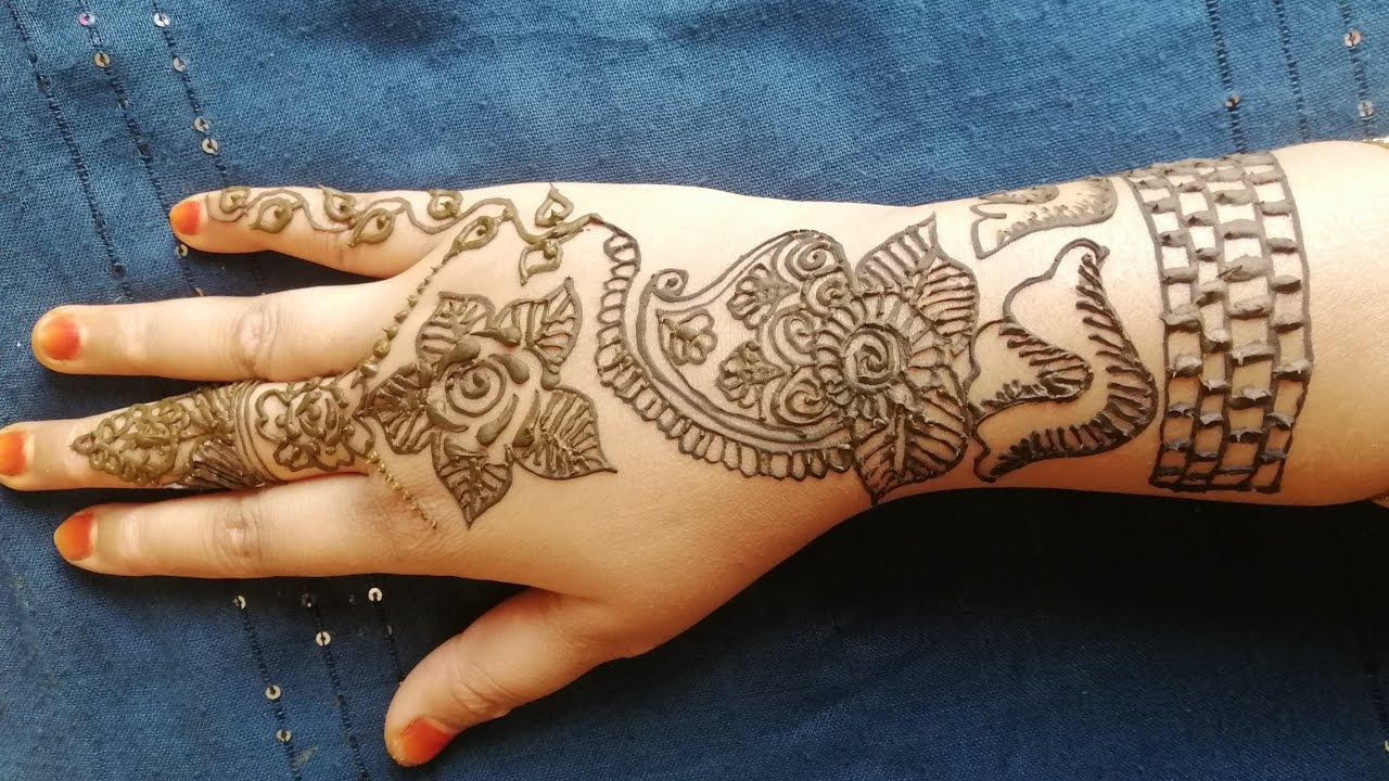 simple and easy mehndi design l Rose Mehdi design new latest mehndi ...