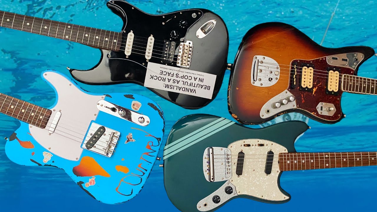 Nirvana Nevermind Riffs with 5 Nevermind Era Guitars - YouTube
