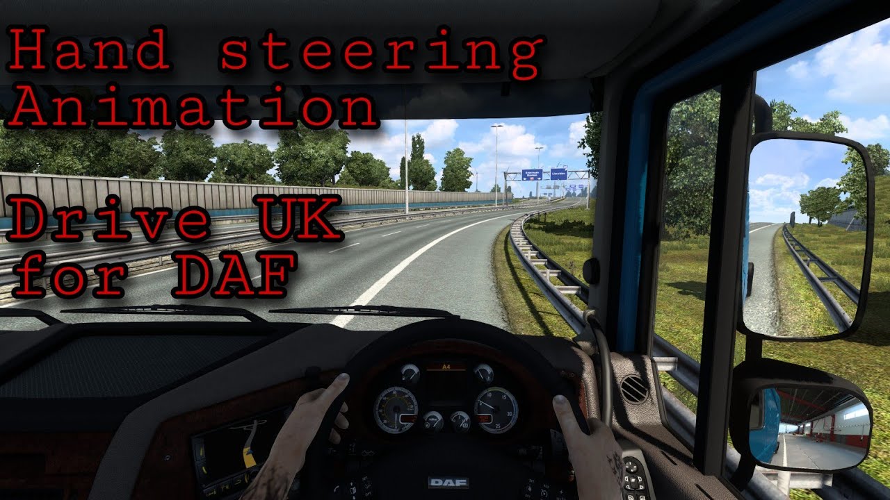DAF Hand Animation Driver UK - Animasi tangan Stir kanan - YouTube