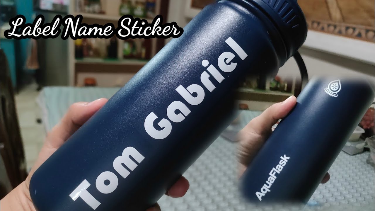 Waterproof Aqua Flask Label Name Stickers | Gprints - YouTube