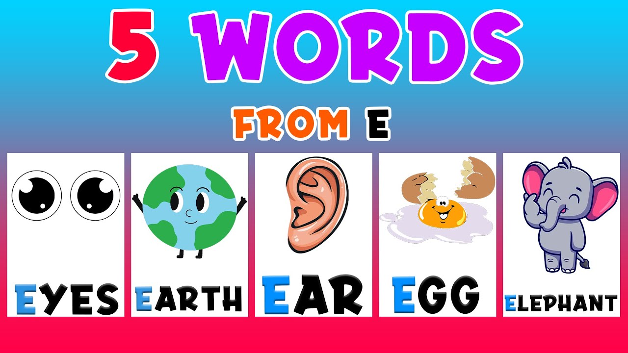 5 Words From Each Alphabet | A to Z 5 Words | ABC Learning | ABC For ...
