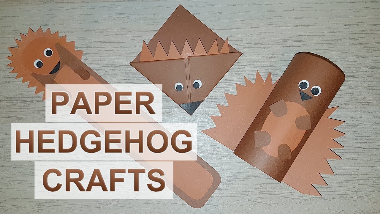 Paper Hedgehog Crafts - YouTube
