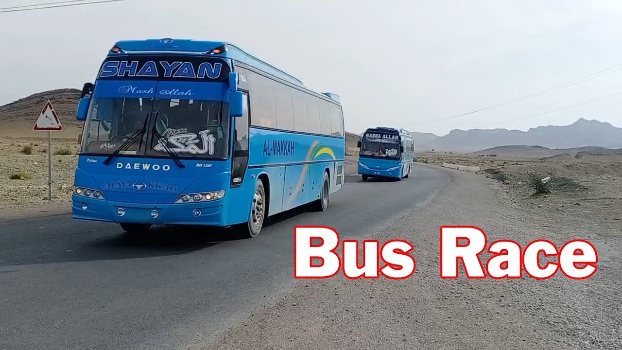 Bus Race in Pakistan || Top Speed Bus || Coach Bus in full action ...