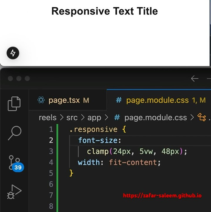 How to use clamp() function in CSS for responsive font size - YouTube