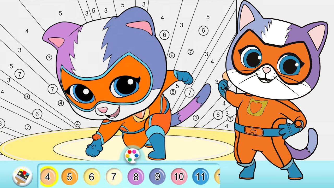 How to draw Buddy and Spark Superkitties | Superkitties Coloring - YouTube