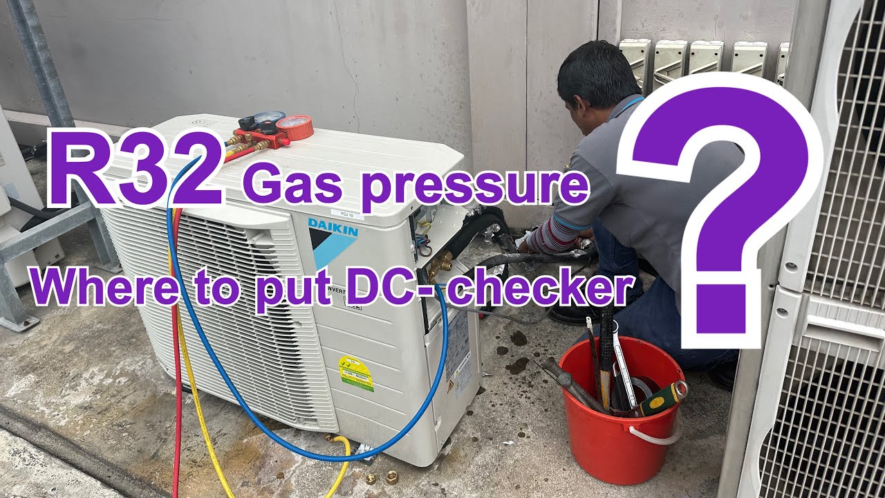 How to check R32 gas pressure and add DC checker | Daikin AC single ...