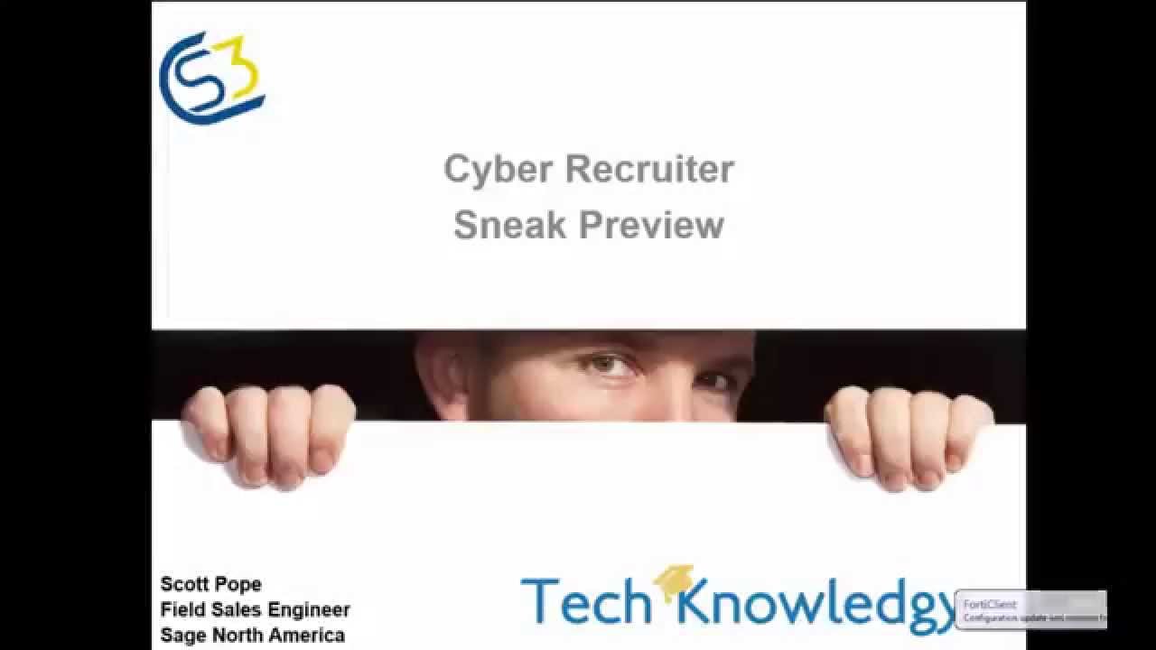 Sage Cyber Recruiter Overview - YouTube