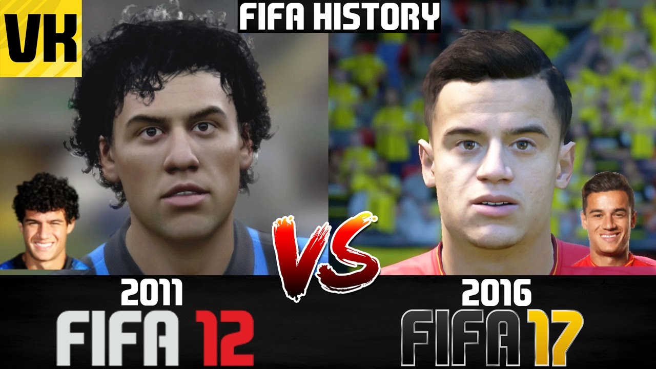 FIFA HISTORY 2011 vs 2016: FIFA 12 VS FIFA 17 PLAYER FACES COMPARISON ...