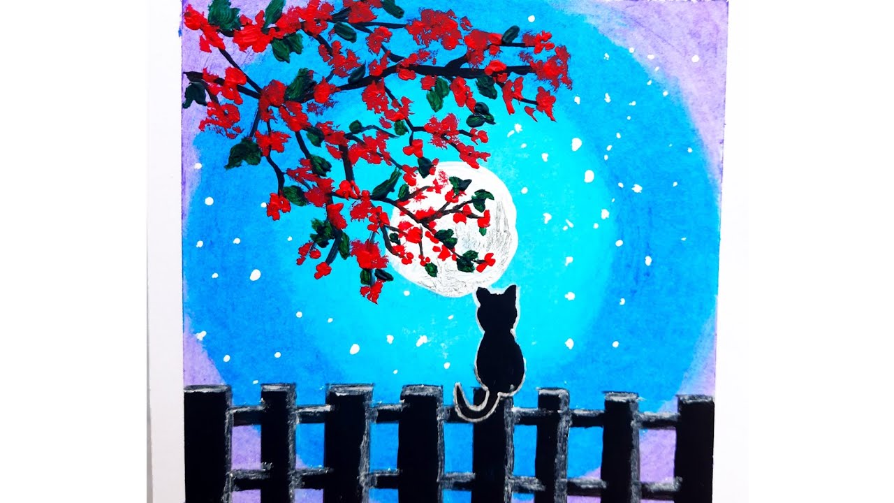 Beautiful easy drawing for beginners | Drawing with oil pastels | step ...