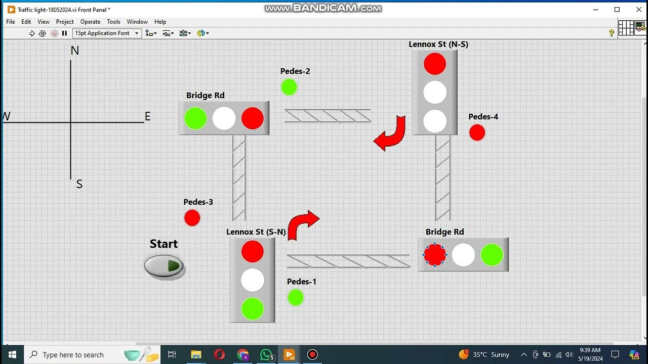 Taffic Light Signal Design In LabVIEW | Four way traffic light in labview - YouTube