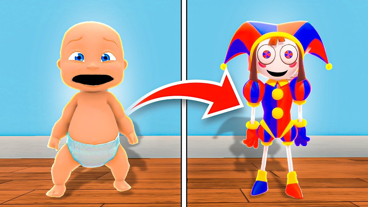 Baby Turns Into POMNI! - YouTube