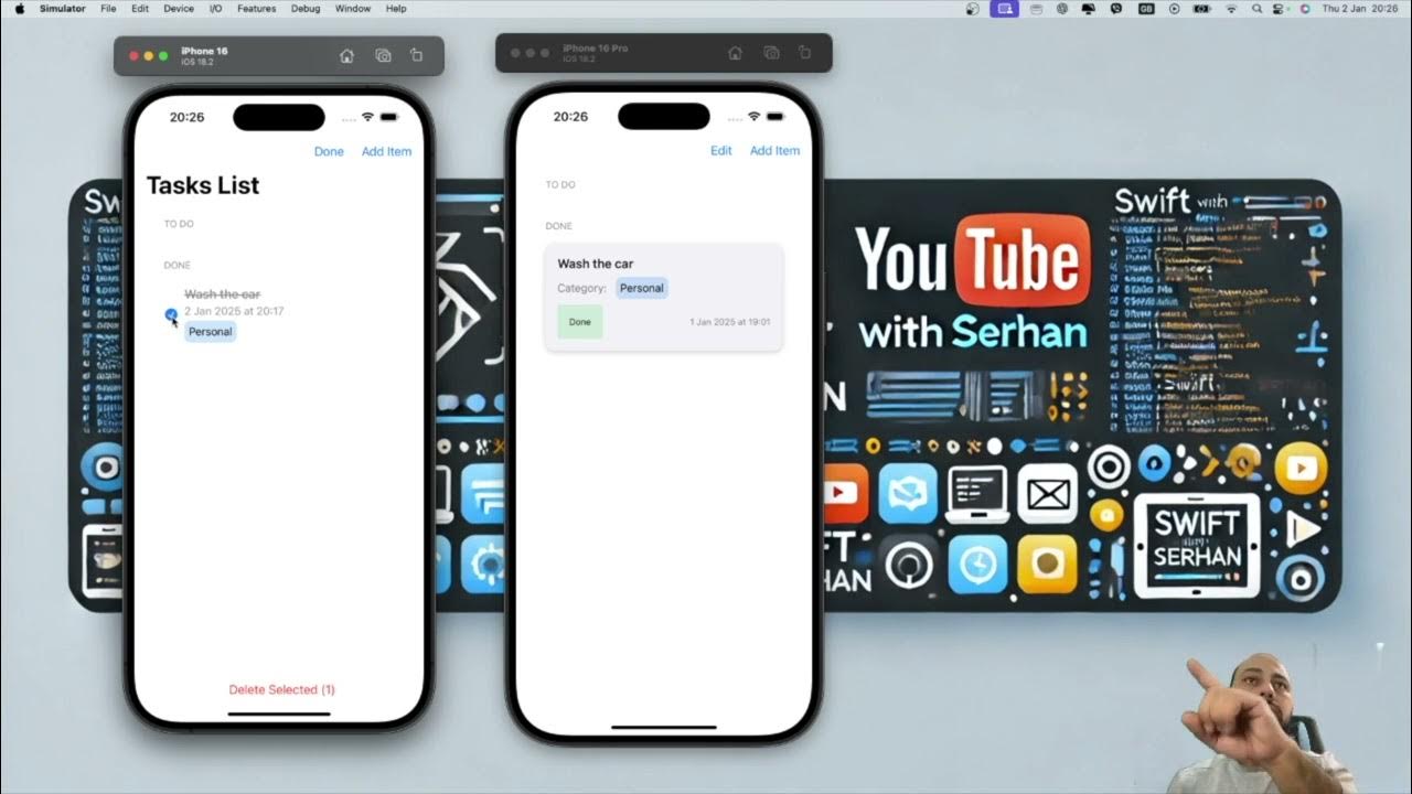 Swift Data Series 5 || UI Changes || Transient Macro || SwiftUI || SwiftData - YouTube