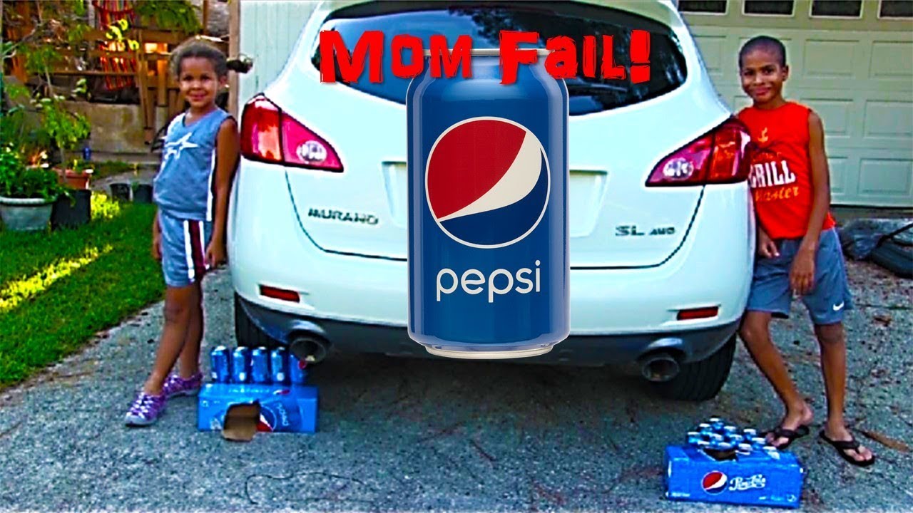 Mom Runs Over Kids Pepsi! Pepsi Challenge - YouTube