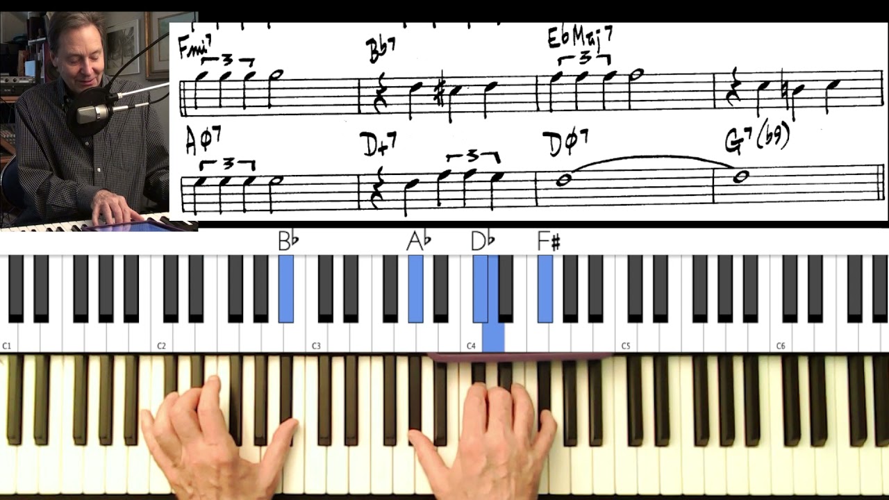 GET OUT OF TOWN 🎹 Jazz Piano Tutorial walking bass - YouTube