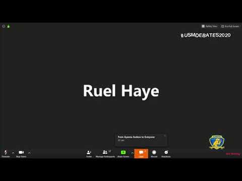 NCU USM Virtual Debate Day 1 - YouTube