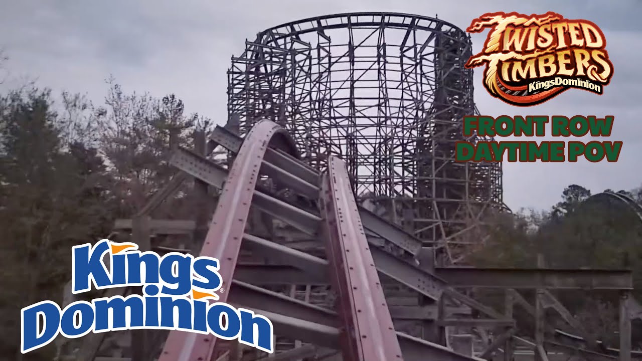 Twisted Timbers Front Row Daytime POV - Kings Dominion - YouTube