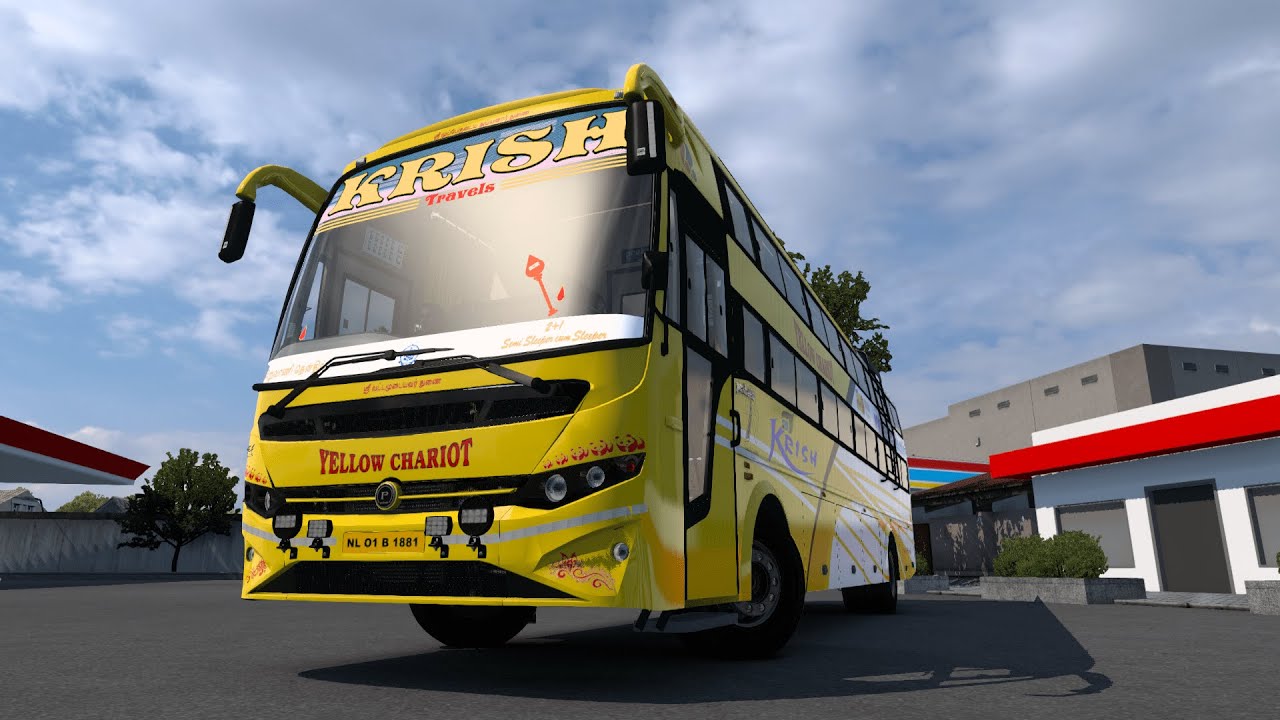 KRISH TRAVELS Prakash Vega Non AC Sleeper Bus #ets2 #busdriving # ...