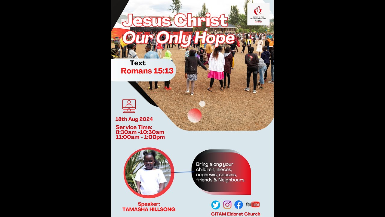 JESUS CHRIST OUR ONLY HOPE 2nd SERVICE - YouTube