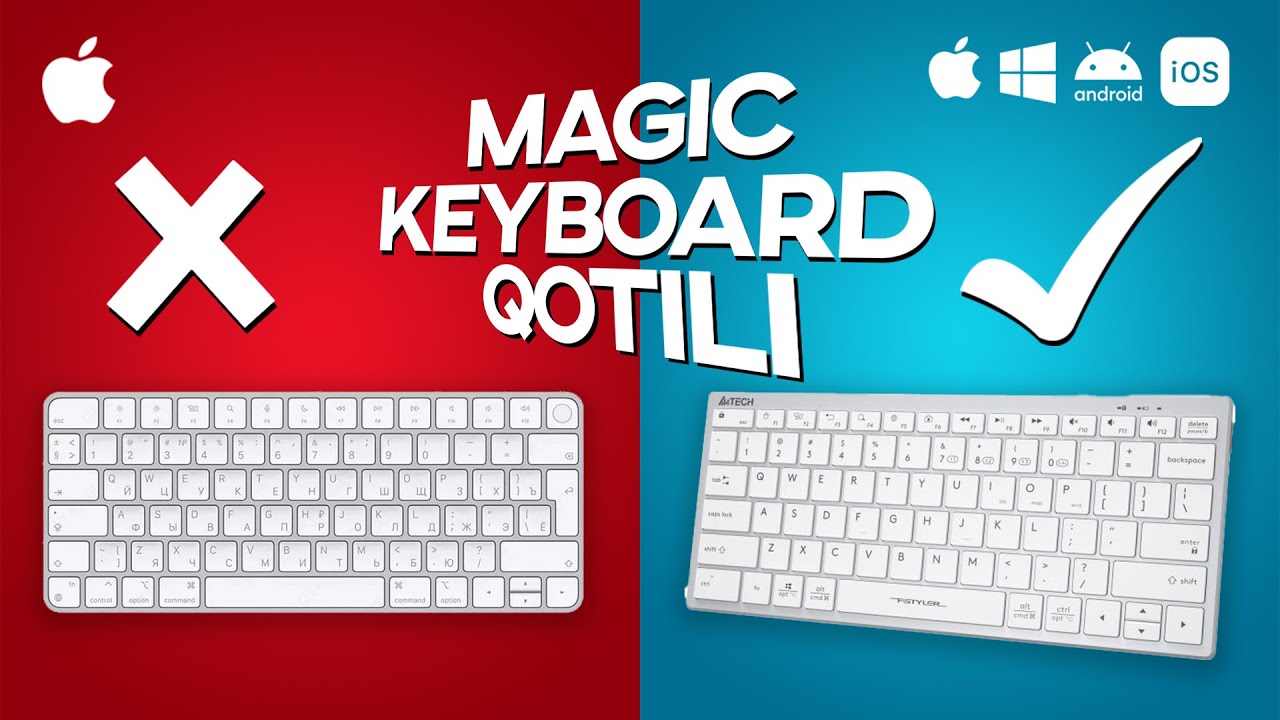Magic keyboard qotili A4TECH FBX51C white video tahlil o'zbek tilida ...