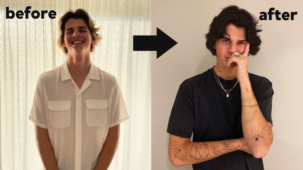 transforming my boyfriend into an e-boy - YouTube