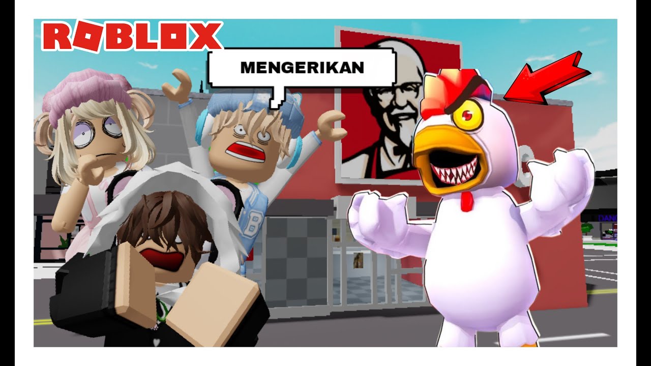 Gara Gara Bo Dan Caca, Aku Jadi Terjebak Di KFC Mengerikan Di Roblox ...