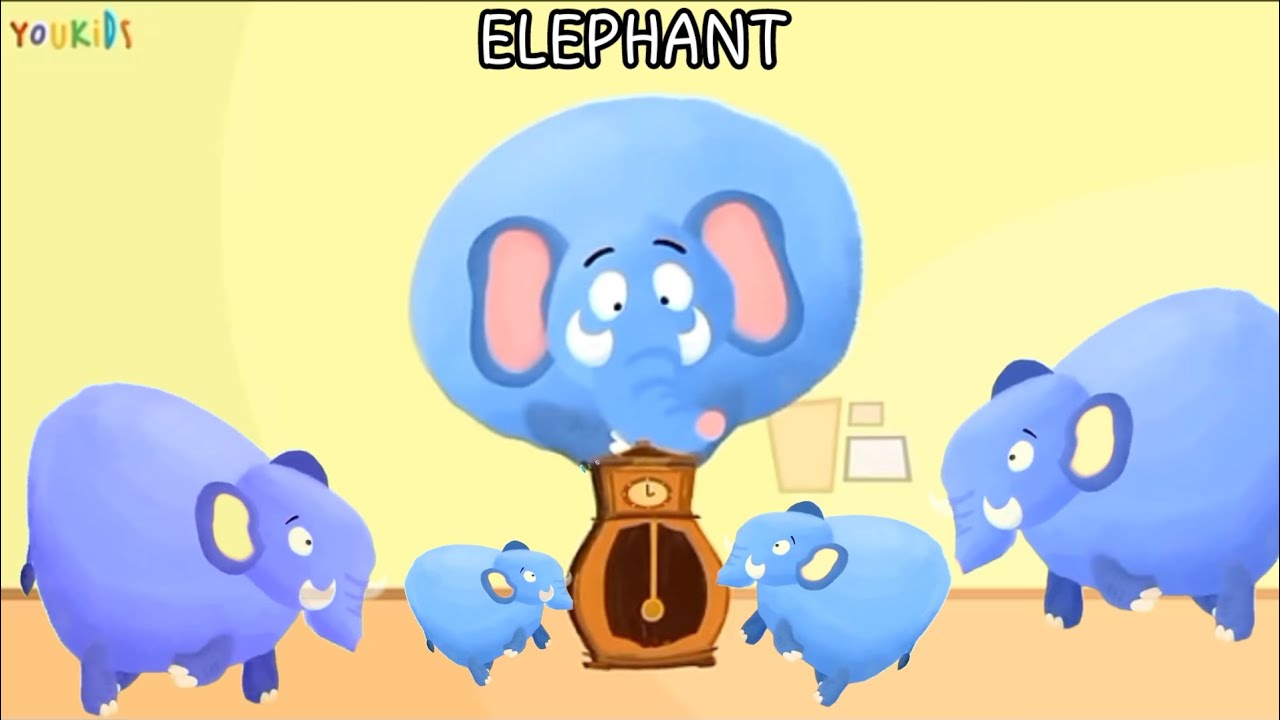 ELEPHANT WITH CROSSHATCH EFFECTS HICKORY DICKORY DOCK VIDEO FX VISUAL ...