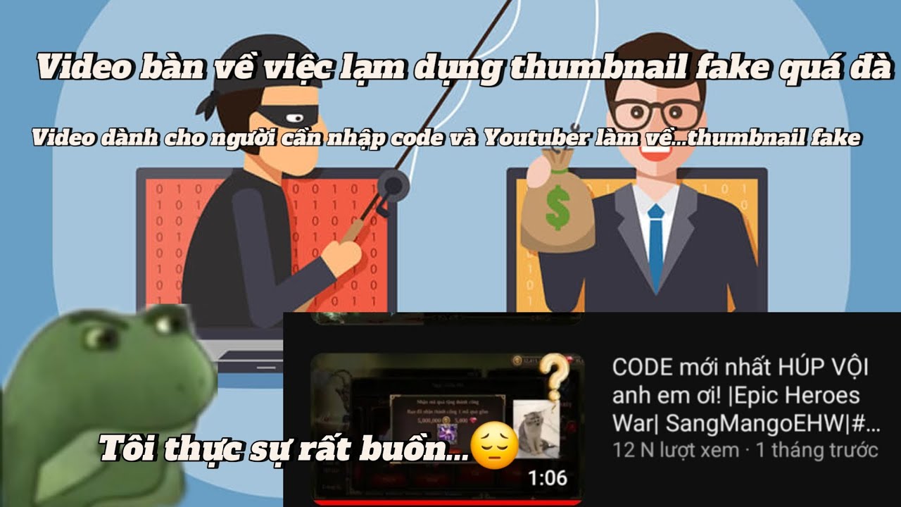 Cảnh báo việc Thumbnail Fake Code😱🔴 | Epic Heroes War - YouTube