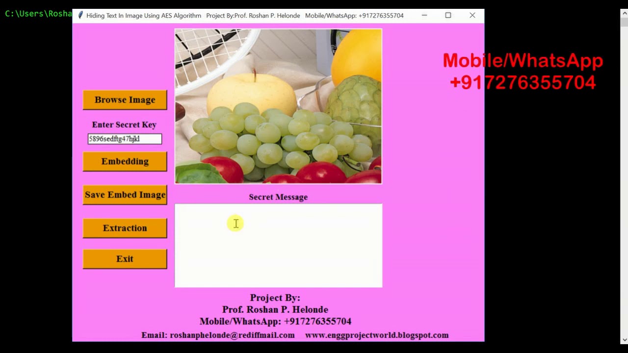 Python Code For Hiding Text In Image Steganography Full Project Source Code Youtube 1777