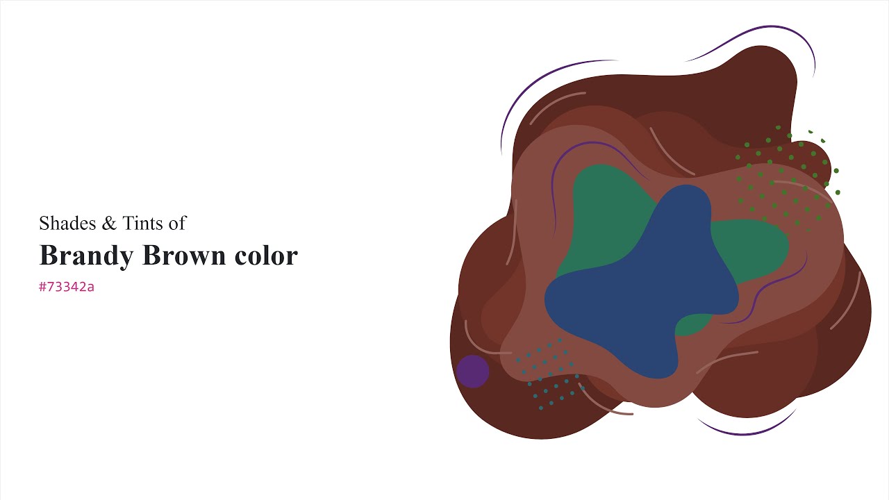 Shades & Tints of Brandy Brown color #73342a A Warm Red color #662e25 ...