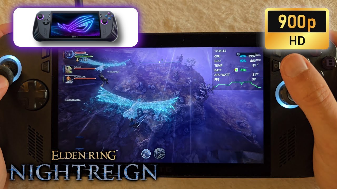 ASUS ROG Ally X | Elden Ring Nightreign | 900p | Medium settings - YouTube