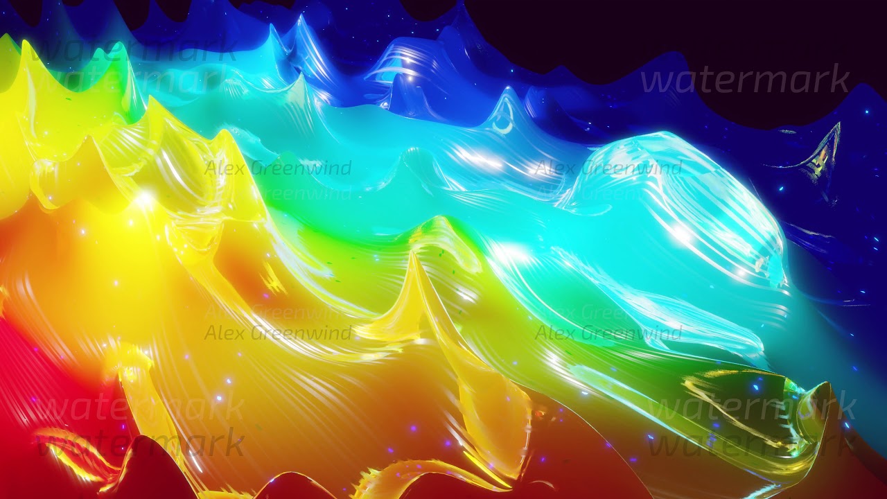Abstract 3D surface with beautiful waves, luminous sparkles and bright ...