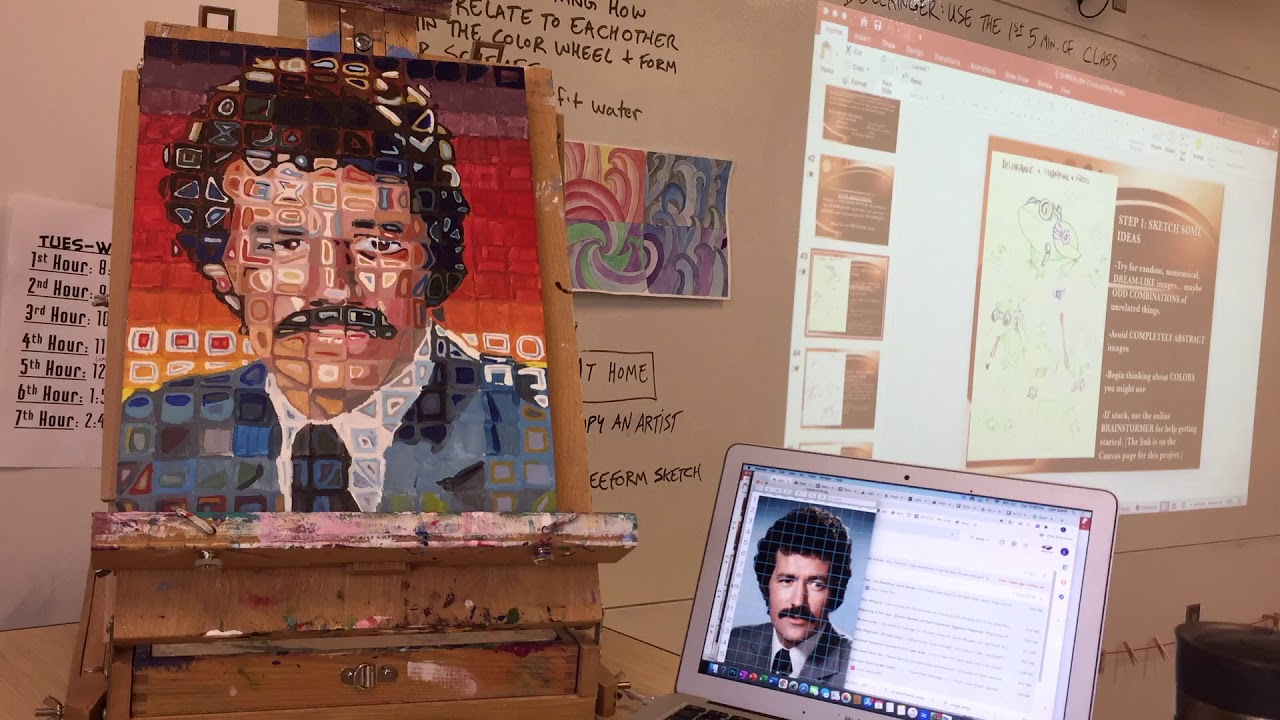 Chuck Close Style Time Lapse Tutorial - YouTube
