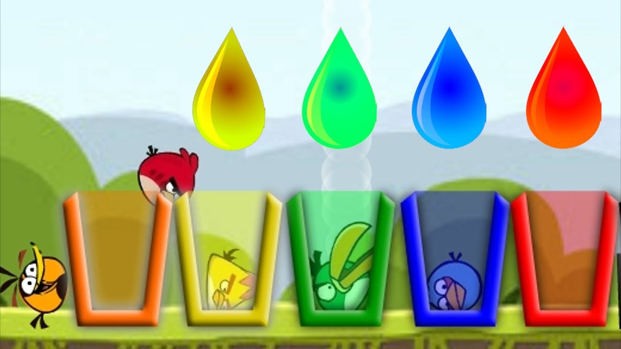 Angry Birds Drink Water 2 - GIVE ALL RAINBOW WATER TO COLOR ANGRY BIRDS ...