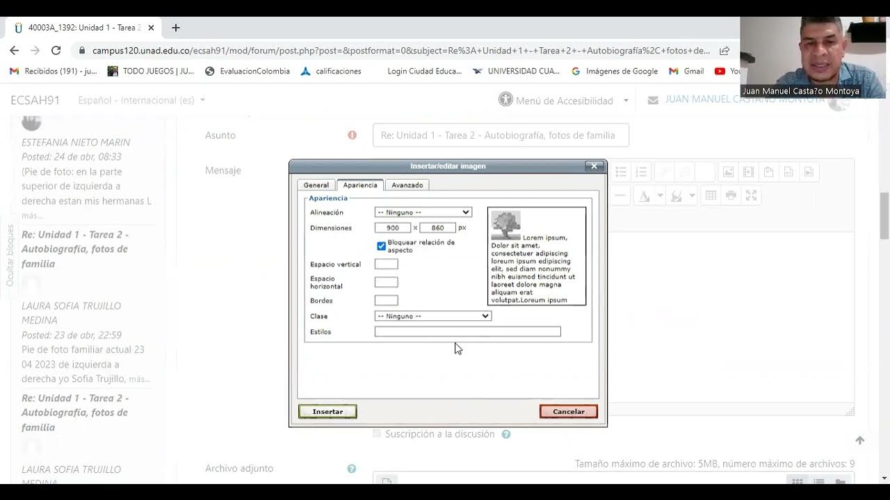 como subir una foto al foro colaborativo UNAD - YouTube