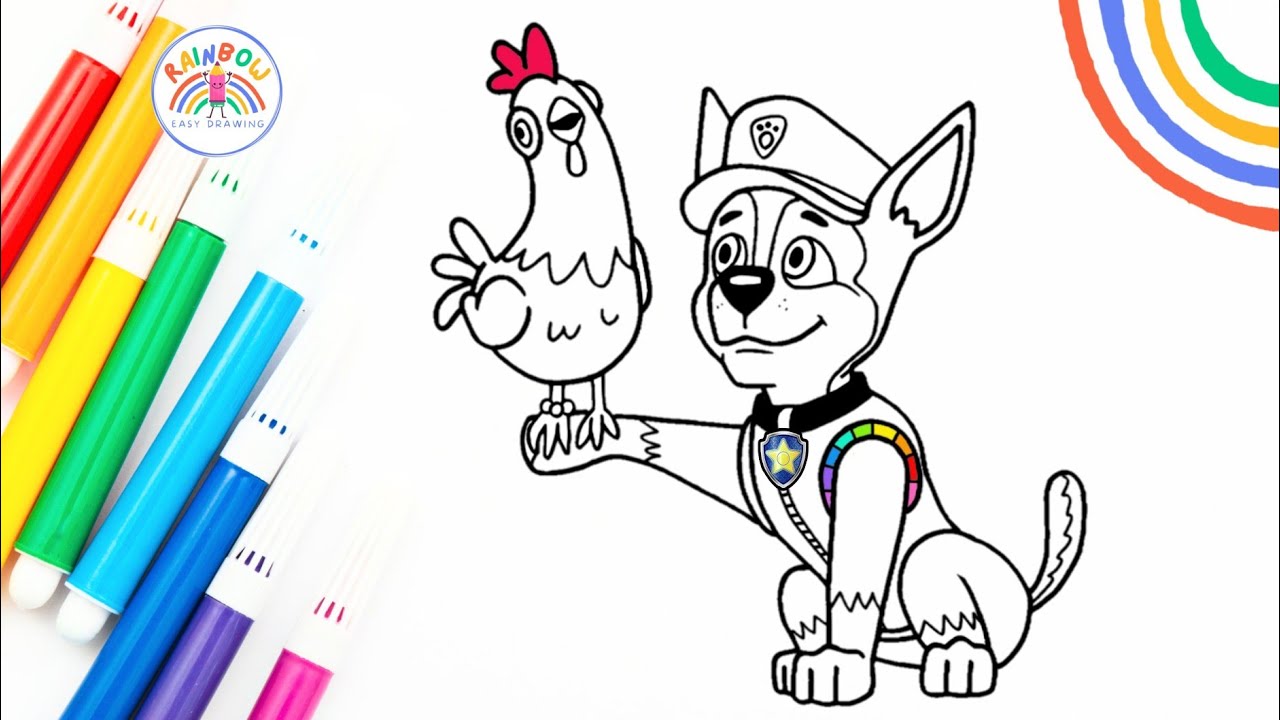 PAW Patrol the Movie Chase Drawing Cute | How to Draw Chase and ...