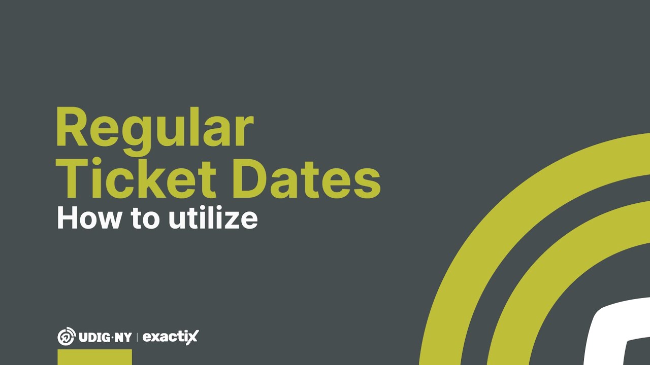 Regular Ticket Dates - YouTube