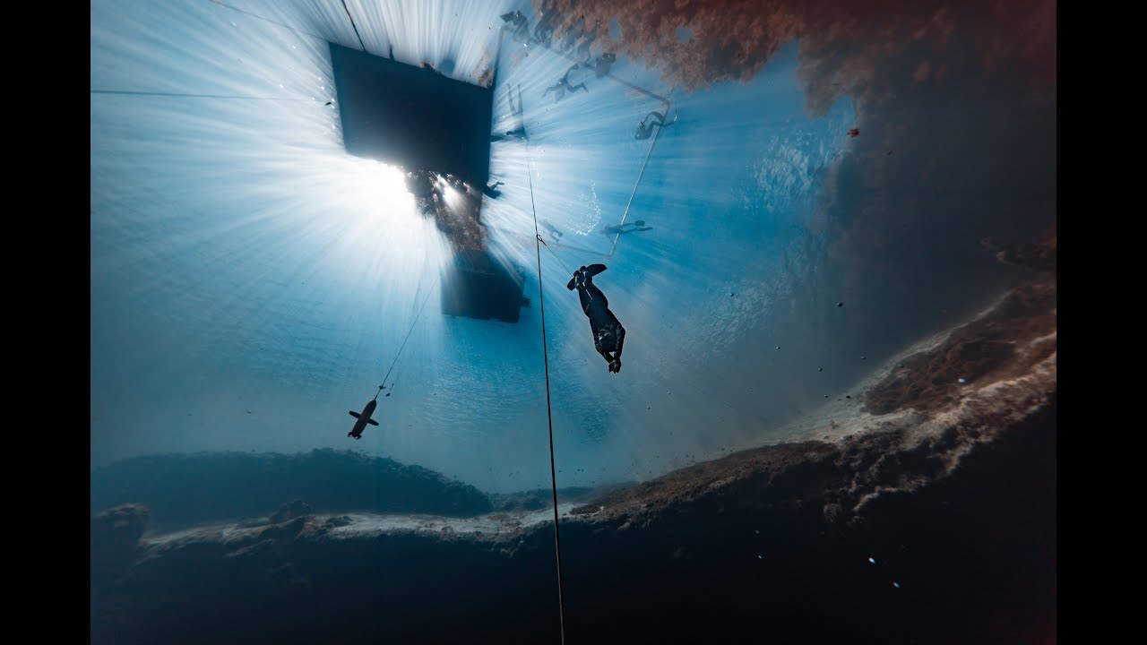 Tetsuo Hara CWT -96m at Dean's Blue Hole Bahamas Vertical Blue 2022 ...