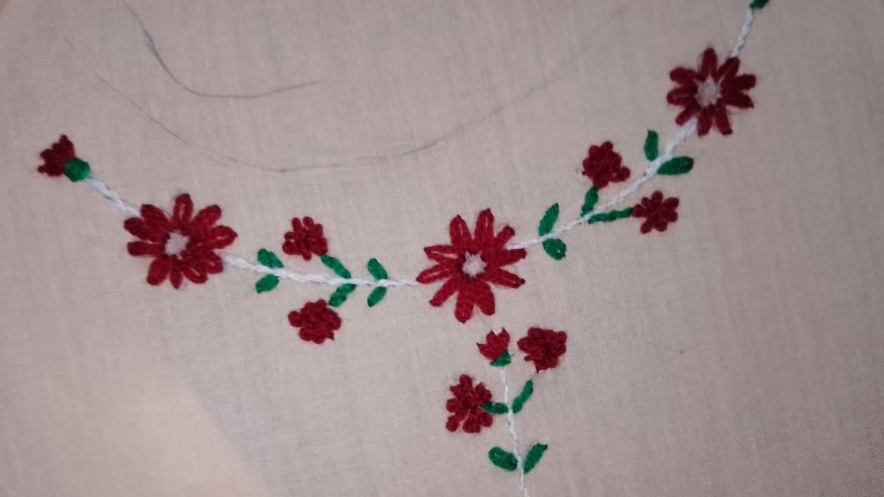 Handwork neck embroidery design 💝 ||beautiful neck embroidery design 🤩 ...