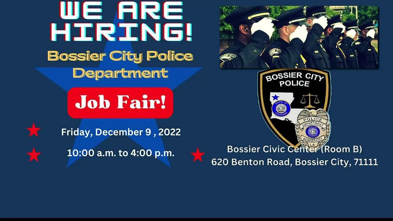Bossier City Police Department to hold job fair Dec. 9 - YouTube