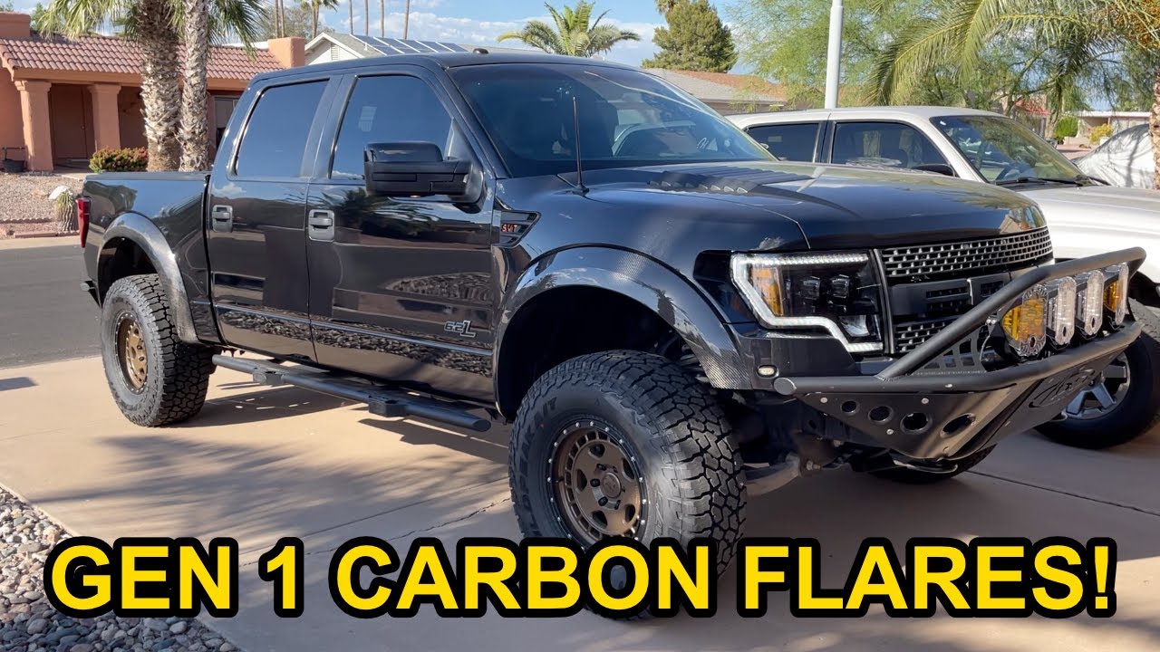 Gen 1 Ford Raptor Trufiber Carbon Fiber Fender Flares (2010-2014) - YouTube